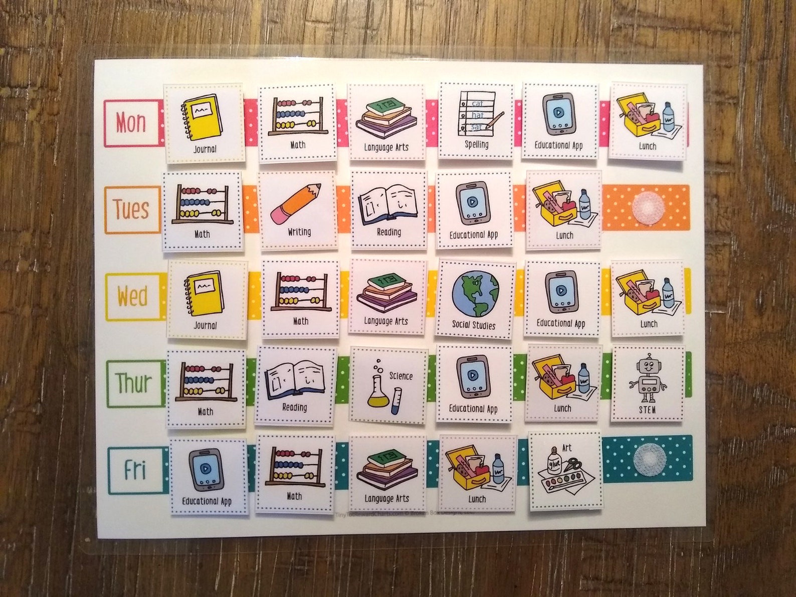 Homeschool Weekly Calendar & 120 Cards - Etsy