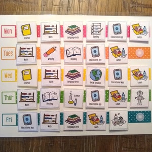 Homeschool Weekly Calendar & 120 Cards - Etsy