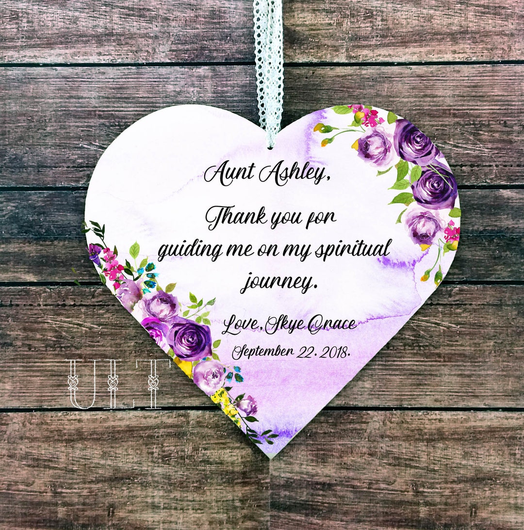 Personalized Confirmation Sponsor Gift: Floral Heart Sign - Etsy