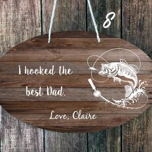 Personalized Fishing Dad Sign, Father's Day Gift From Son or Daughter ...