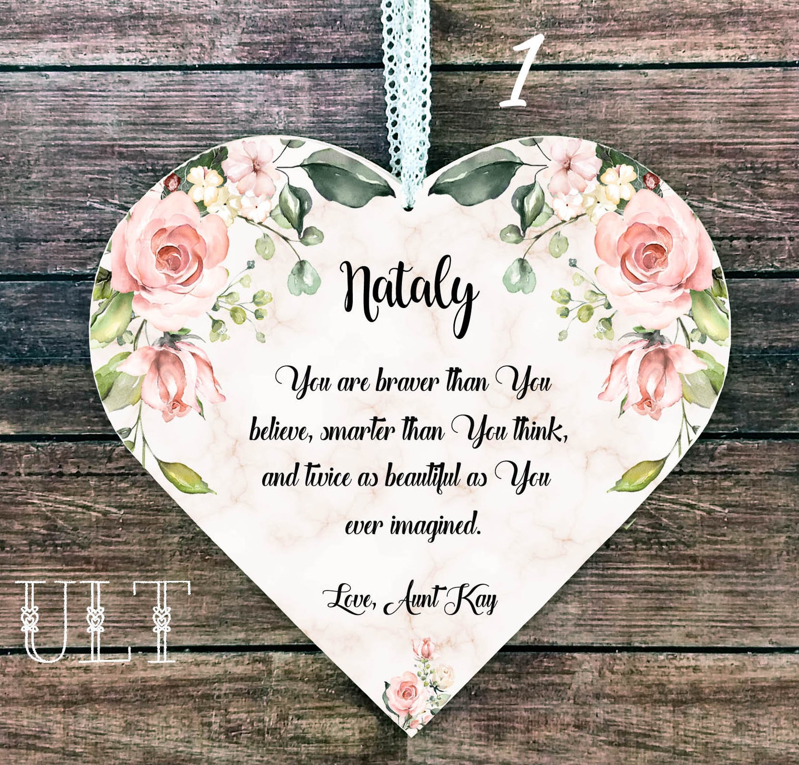 Niece Gift for Niece Personalized Niece Gift From Aunt and Niece Sign ...