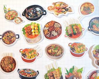 Cute food stickers | Etsy