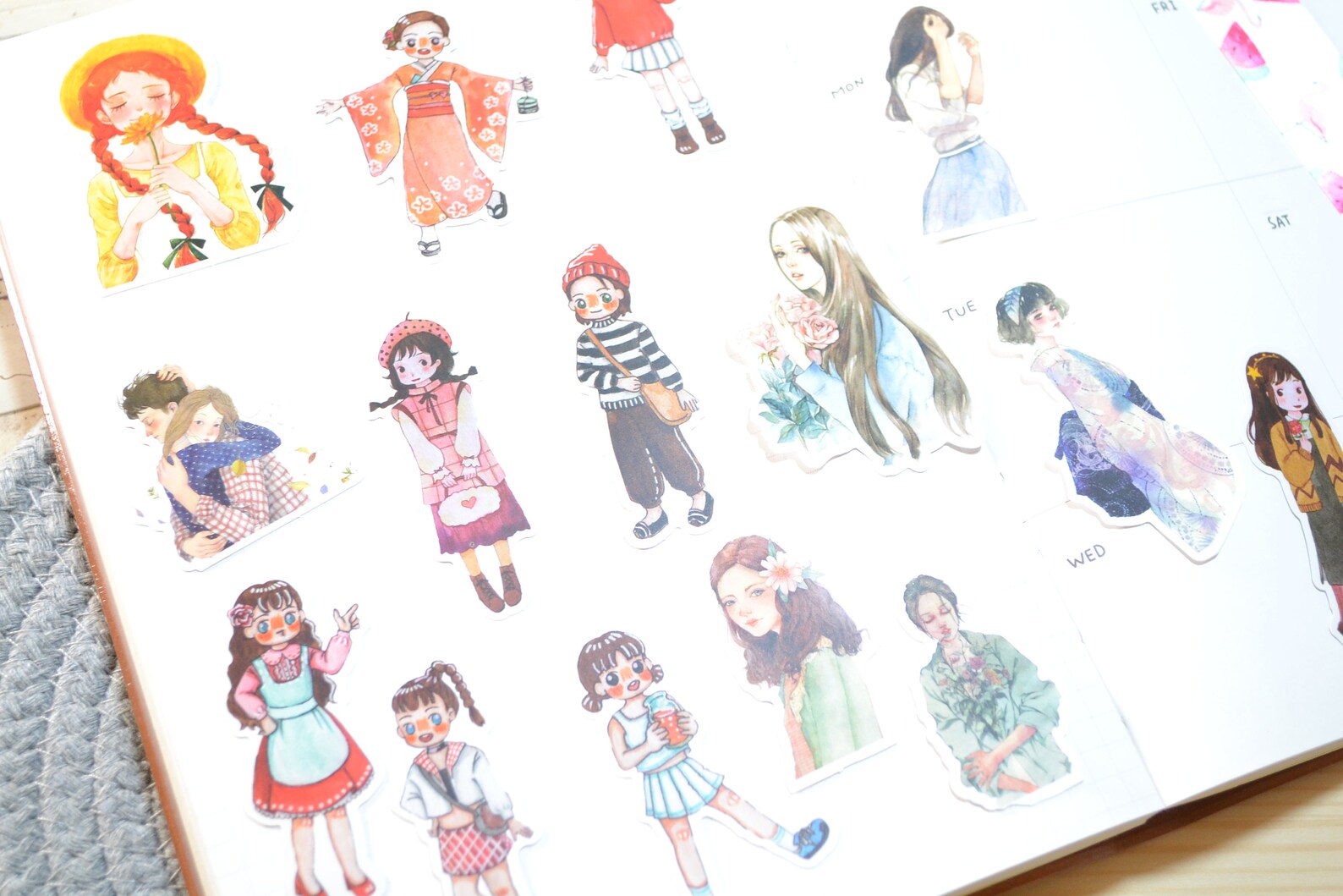 15pc Girls Stickers Scrapbook Supplies | Etsy