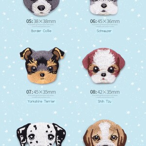 Dogs Head Cute Embroidered Patch, Iron on Patch, Sew on Patch, Patch ...