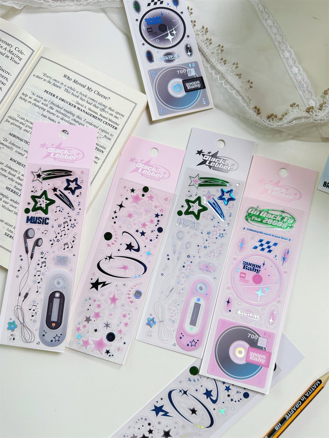 Y2k Mp3 Music Player Stickers Sheet Stickers for Photocards Toploader ...