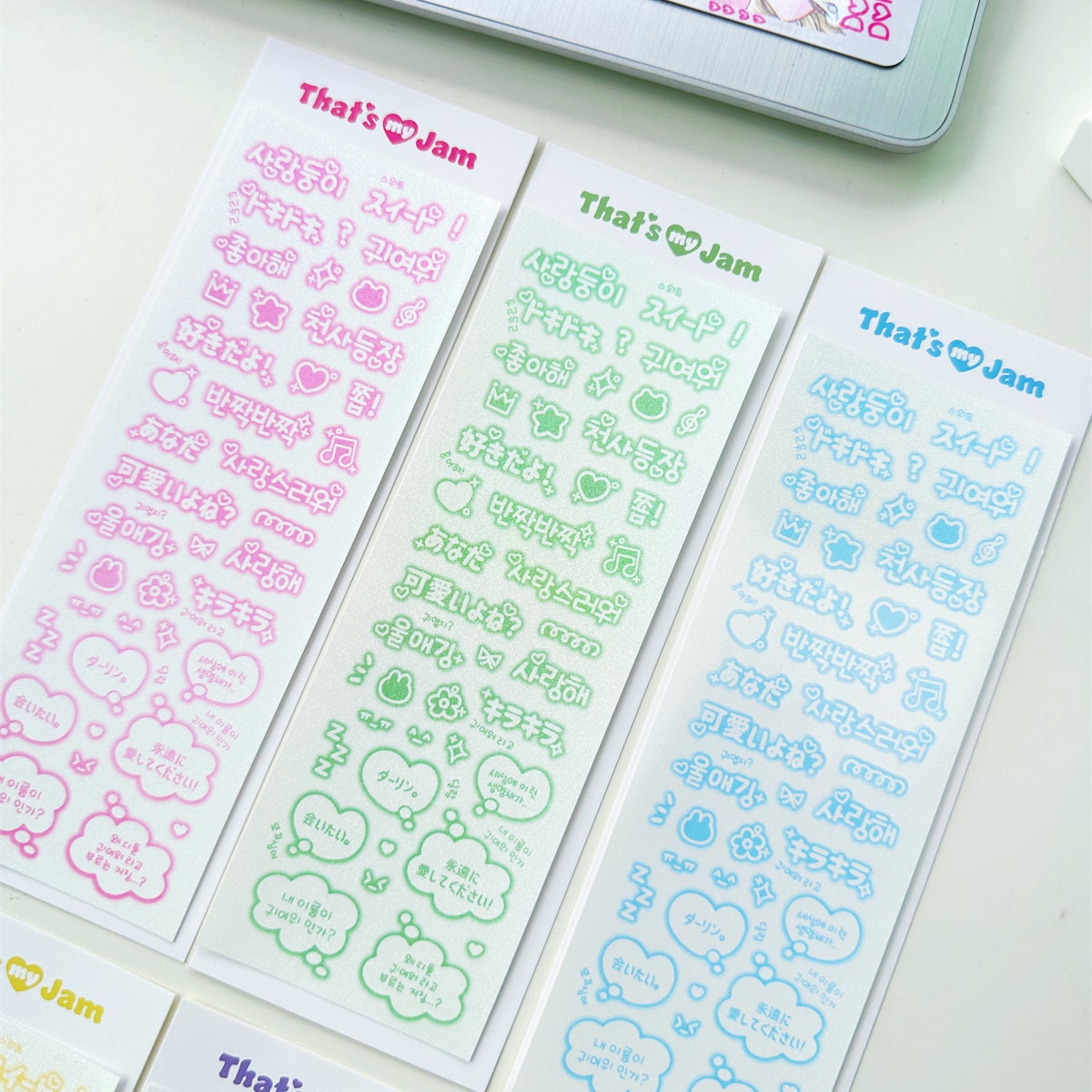 Cute Korean Letters Stickers Sheet Decoration for Photocards Toploader ...