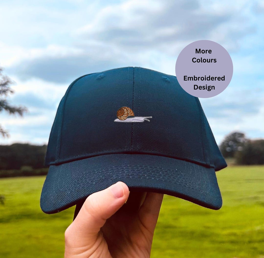 Snail Embroidered Baseball Cap. Embroidered Hat With a Snail Design ...