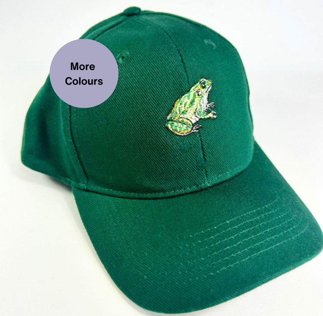 Embroidered Frog Baseball Cap Adjustable Hat. Frog Lovers Gift Ideas ...