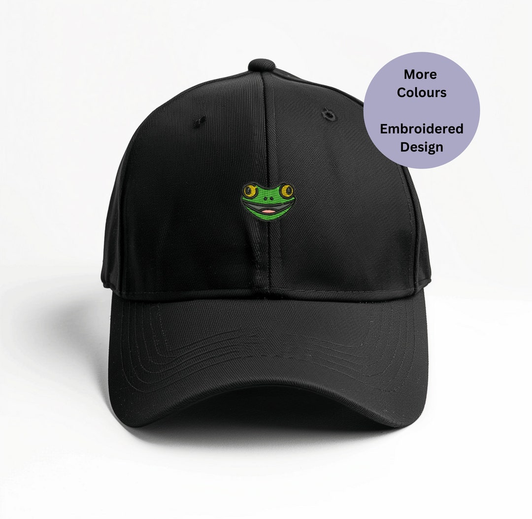 Embroidered Frog Baseball Cap Unisex Summer Hat in Multiple Colours ...