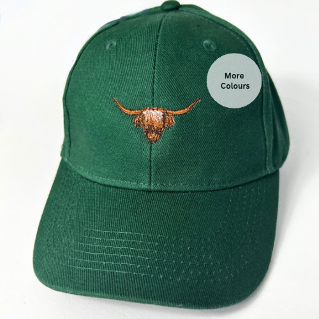 Scottish Highland Cow Embroidered Hat. Embroidered Caps. Cow - Etsy