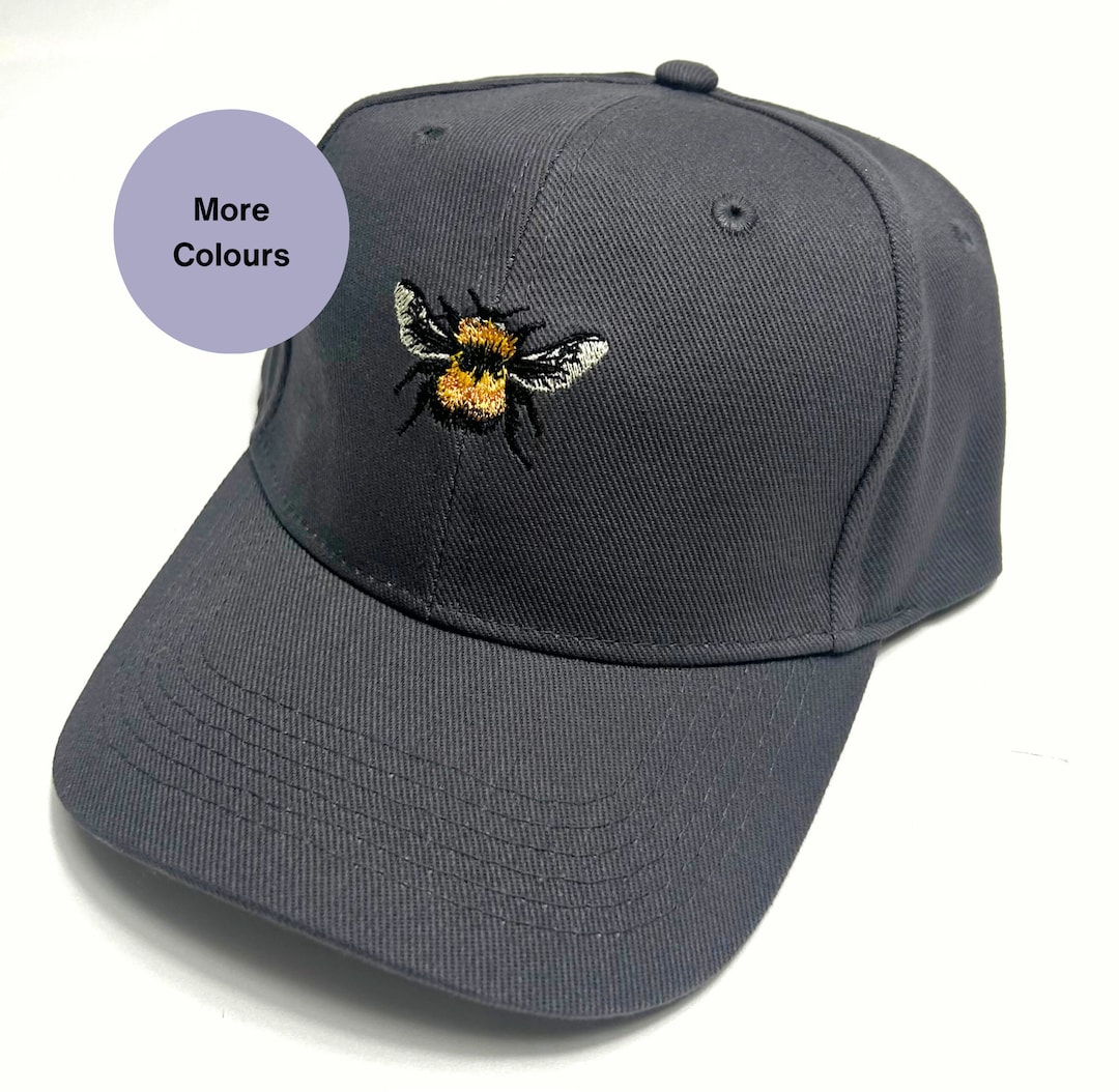 Bee Embroidered Cap. Bumblebee Embroidered Gift Ideas. Baseball Cap for ...