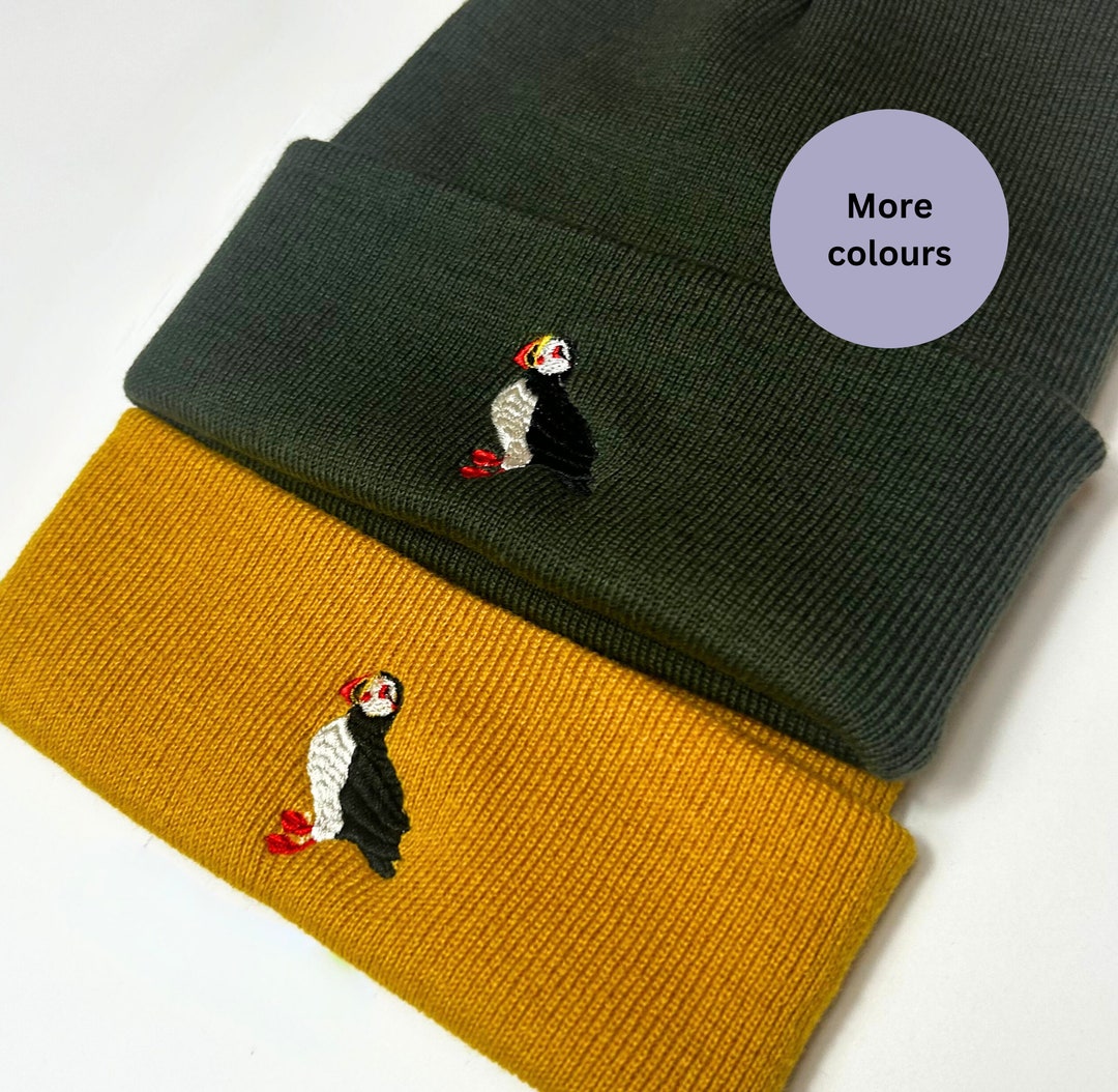 Puffin Beanie Hat: Gift for Bird Lovers the Charming “parrot of the Sea ...