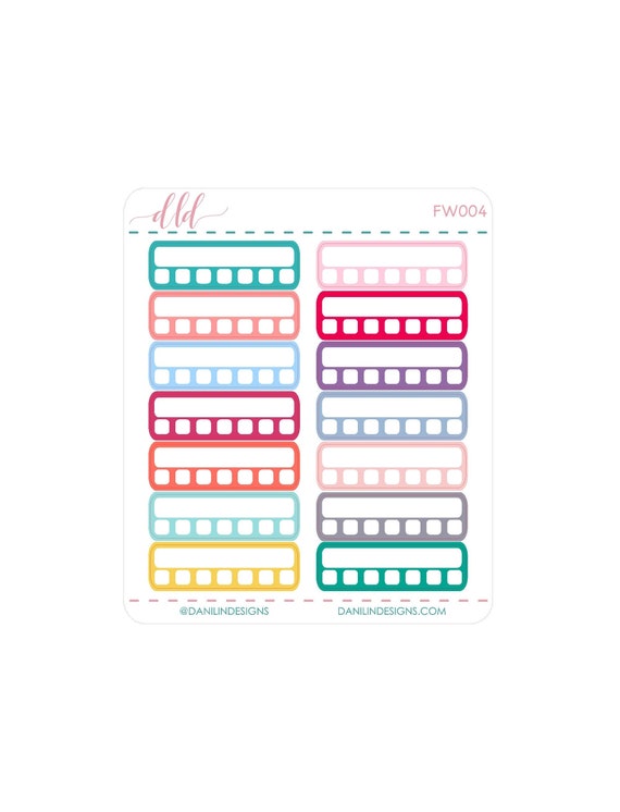 Functional Colorful Habit Tracker Boxes Weekly Planner | Etsy