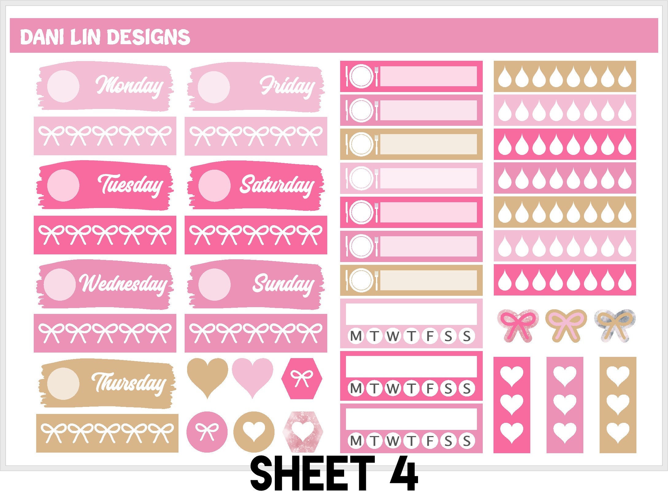 Pink Planner Sticker Kit Girl Boss Stickers - Etsy