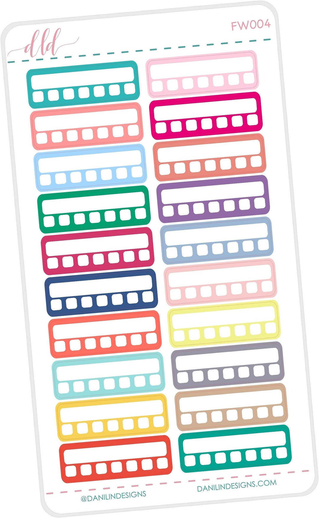 Functional Colorful Habit Tracker Boxes - Weekly | Planner Stickers ...