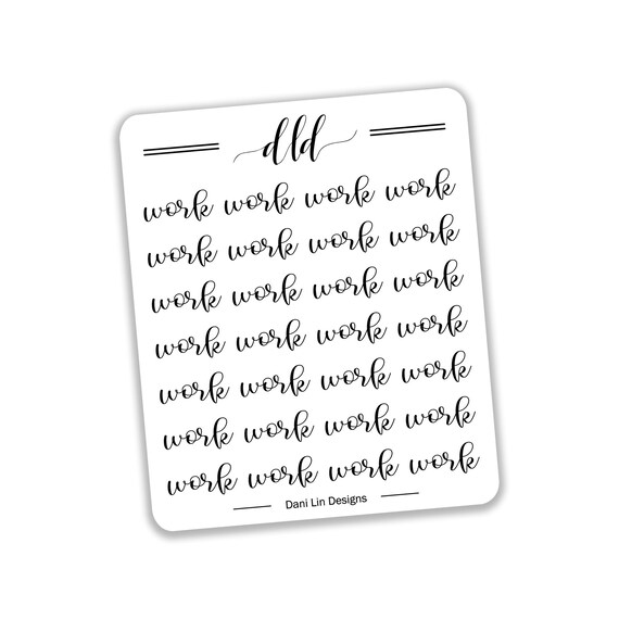 Work Stickers Planner Stickers Planner Accessories | Etsy