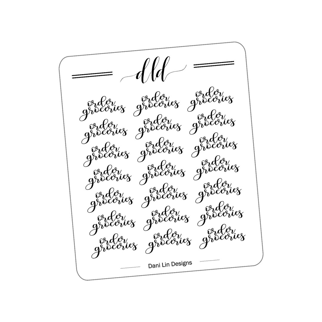 Order Groceries Stickers Planner Stickers Planner - Etsy