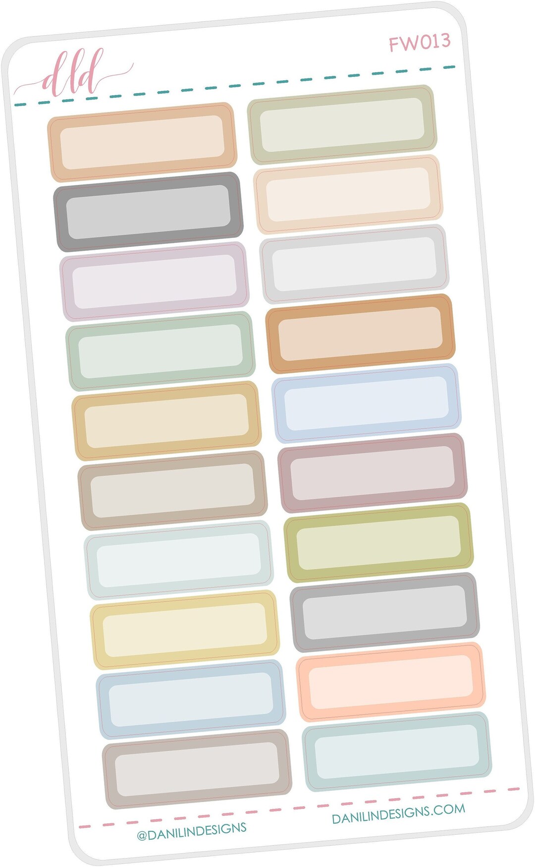 Functional Neutral Colored Quarter Boxes - Weekly - Rounded Corners ...
