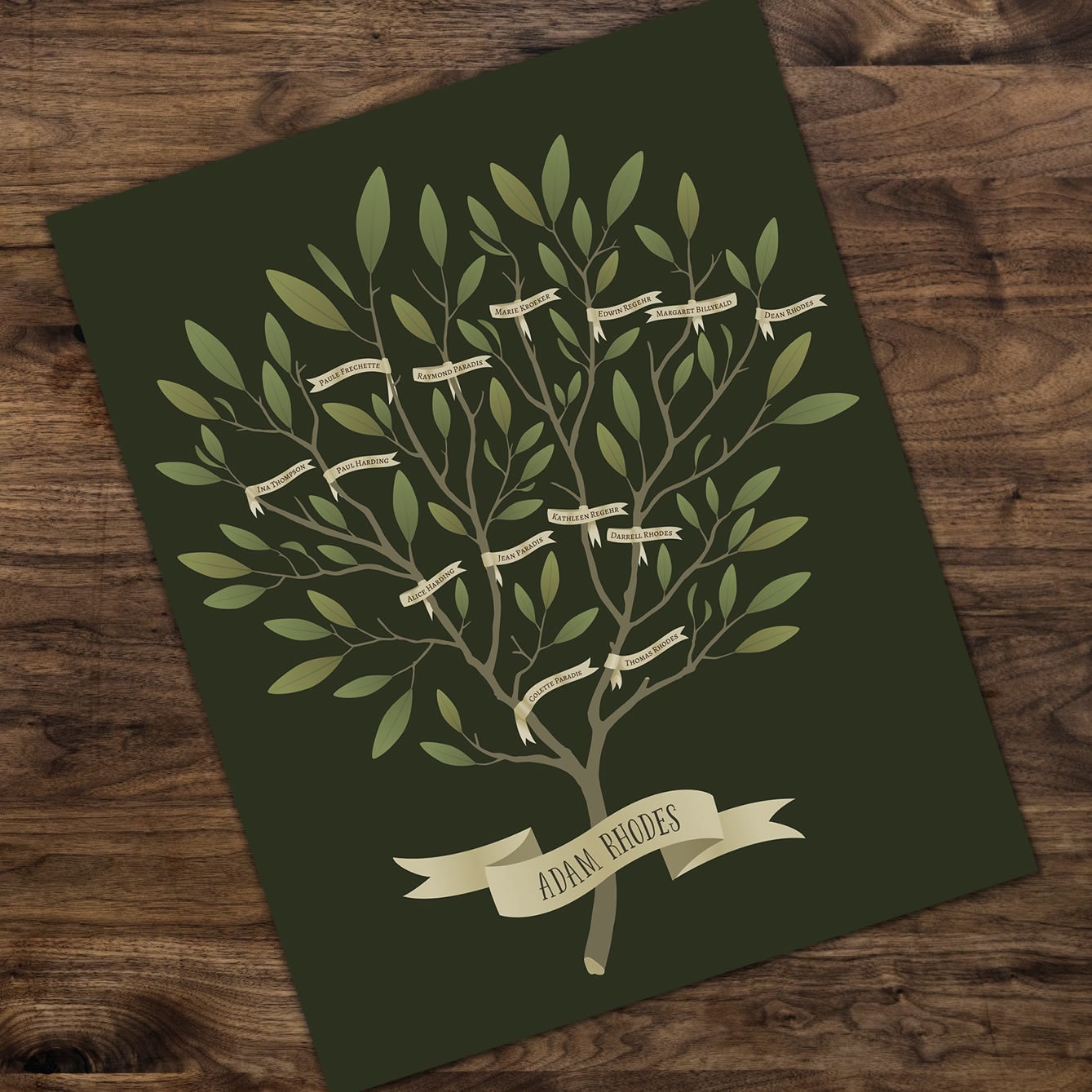 Family Tree Personalized Olive Tree Customizable Branches | Etsy
