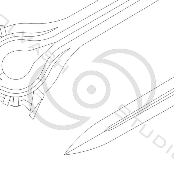 Falchion Fire Emblem Template - Etsy