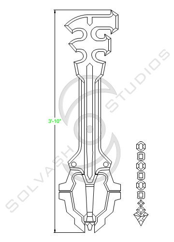 Kingdom Hearts Birth by Sleep: Earthshaker Keyblade Cosplay - Etsy