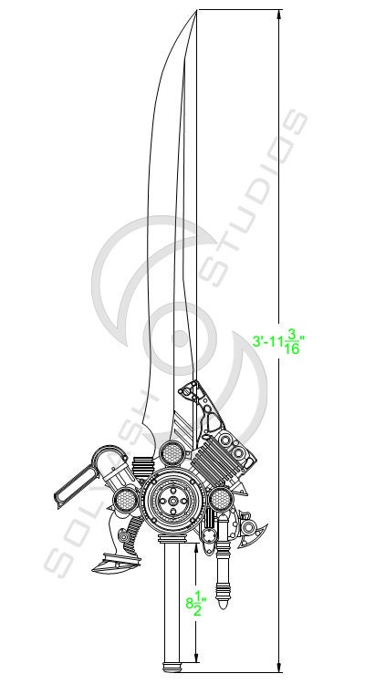 Final Fantasy XV: Engine Blade Cosplay Prop Template - Etsy