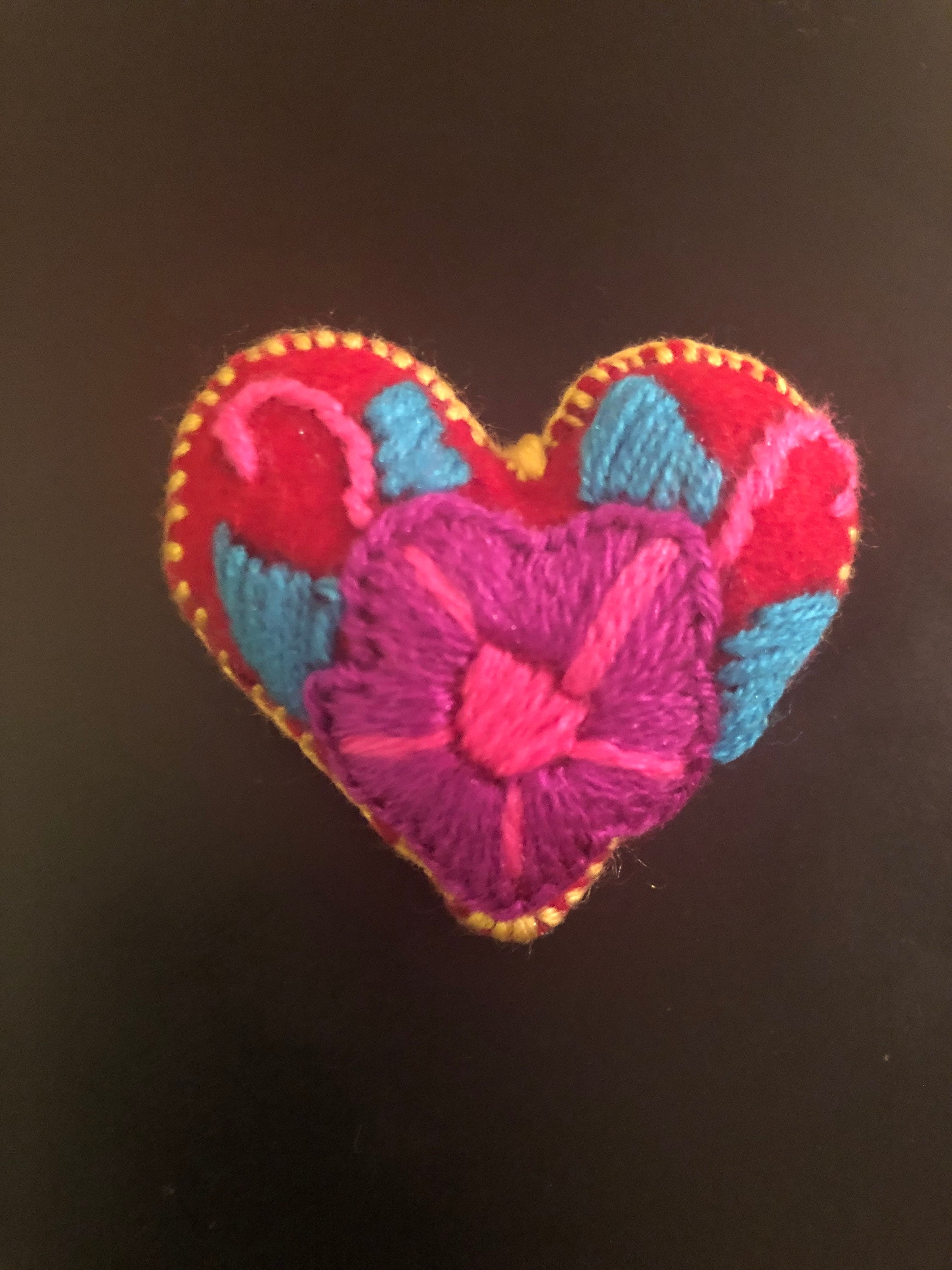 Unique Embroidered Heart Keychain Valentine - Etsy Sweden