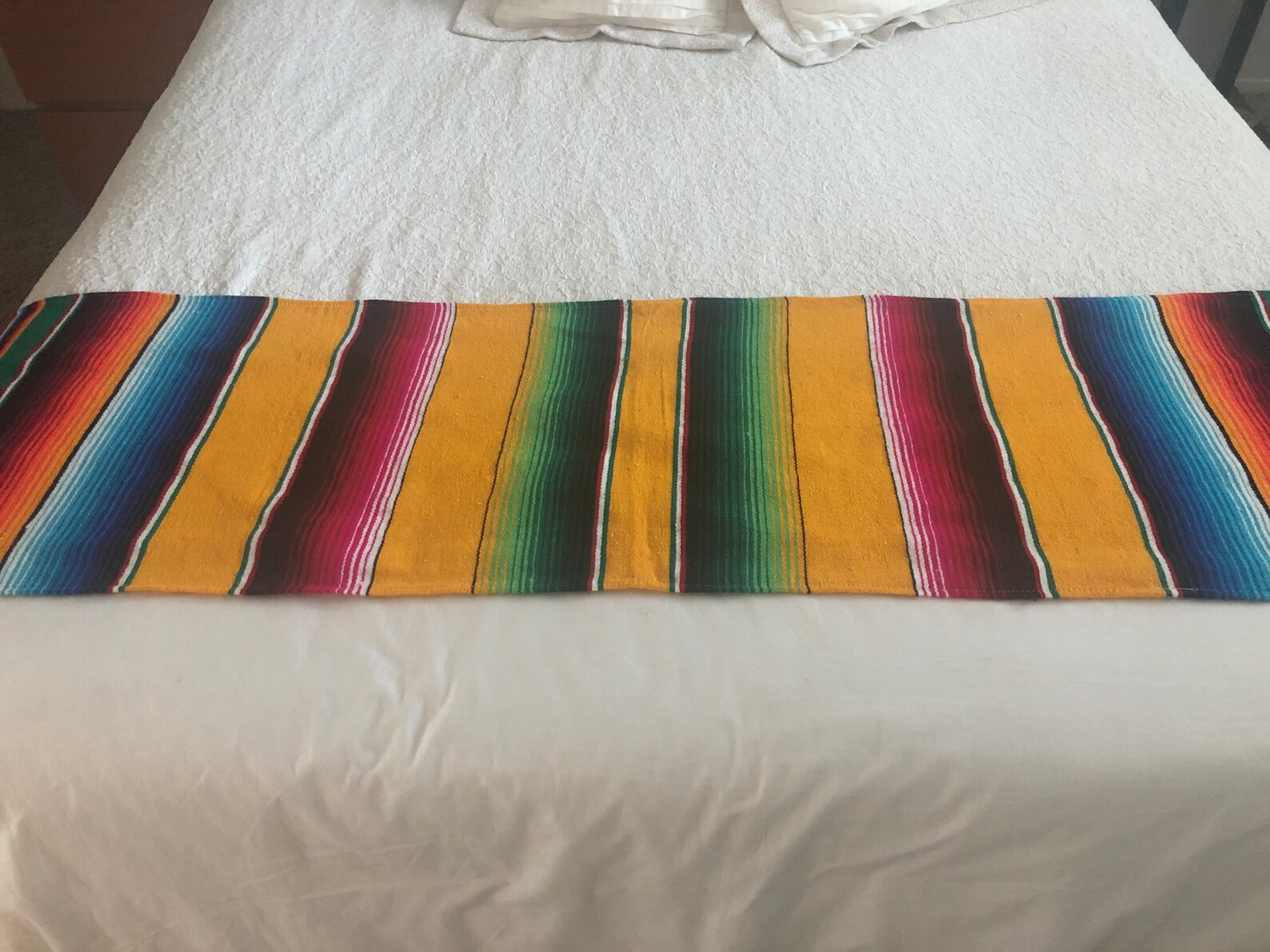 Mexican Serape Runner Decoration 84 X 14 Cotton - Etsy