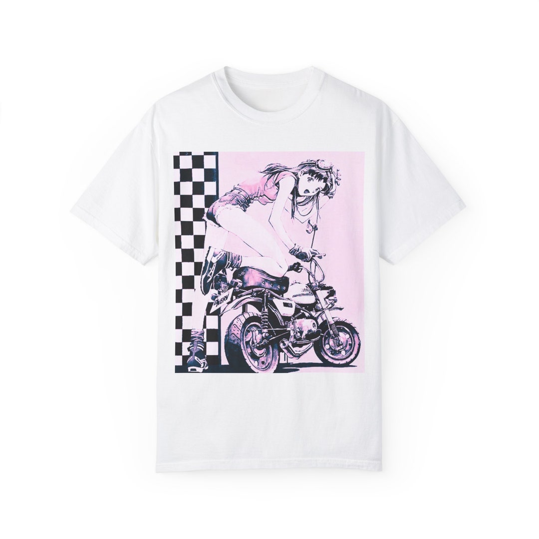 Neon Genesis Evangelion Misato Grunge Pink Anime Manga Girl T-shirt Alt ...