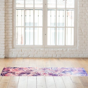Cosmic Mandala Yoga Mat - Thick Yoga Mat, Microfiber Suede & Natural ...