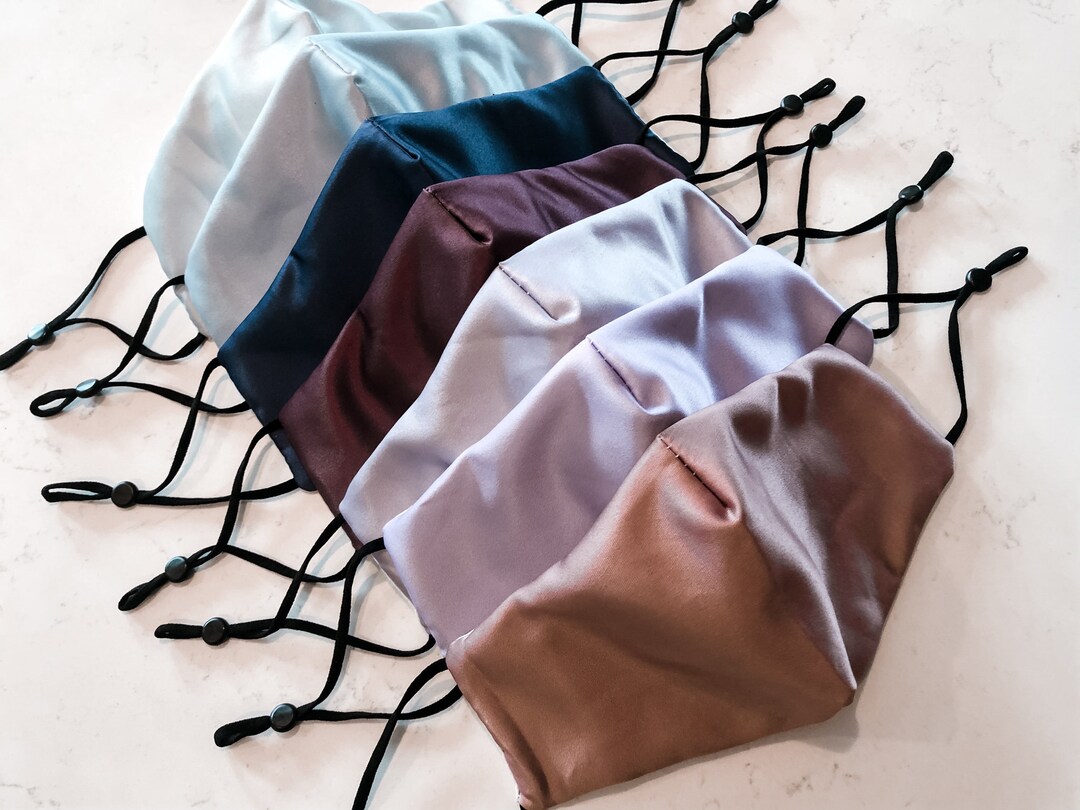 NEW Solid Color Sheen Face Mask Stylish Reusable silky - Etsy