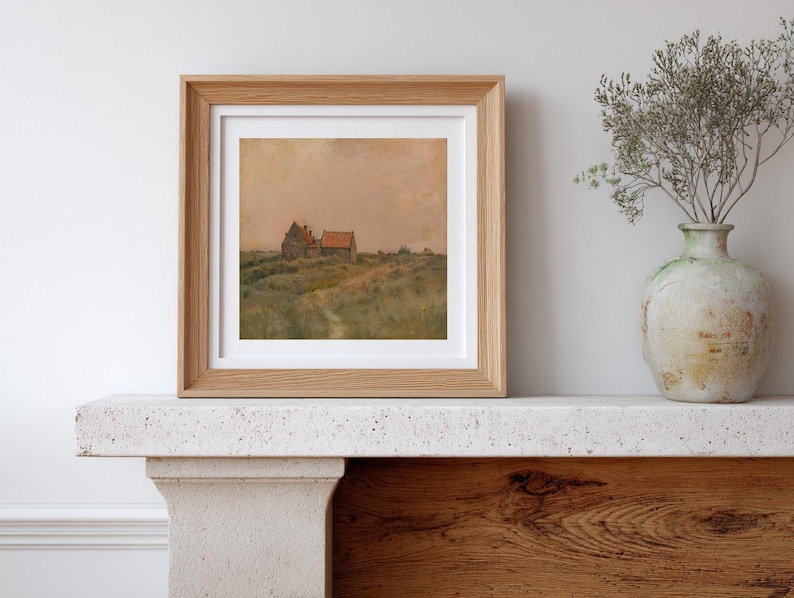 October - Landscape Wall Art - Vintage Oil Painting Print - Countryside ...