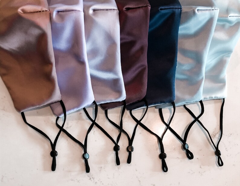 NEW Solid Color Sheen Face Mask Stylish Reusable silky - Etsy