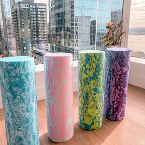 18" EVA Swirl Print Foam Roller - Tight Muscle Foam Roller, High ...