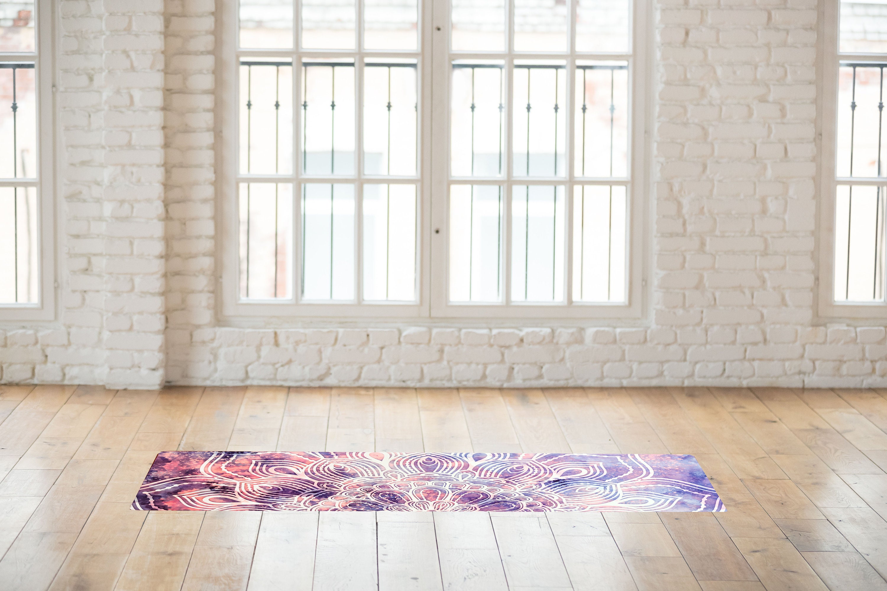 Cosmic Mandala Yoga Mat Thick Yoga Mat Microfiber Suede & - Etsy