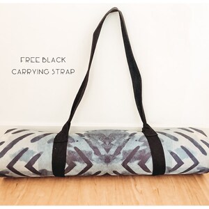 Indigo Splatter Print Yoga Mat Thick Yoga Mat, Hot Yoga Mat, Microfiber ...