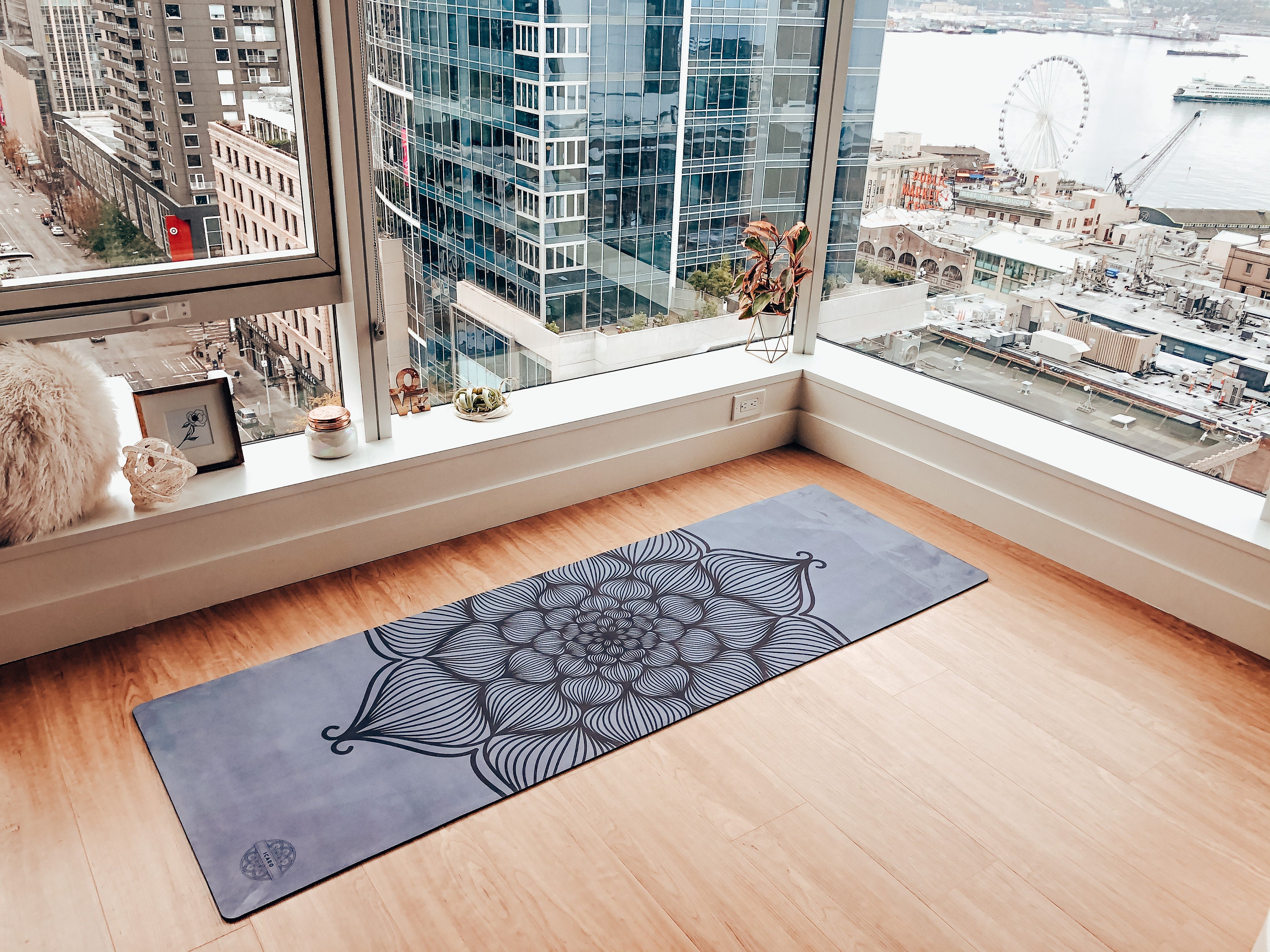 Mandala Centered Yoga Mat Thick Yoga Mat Microfiber Suede & - Etsy