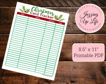 Christmas Card List | Etsy