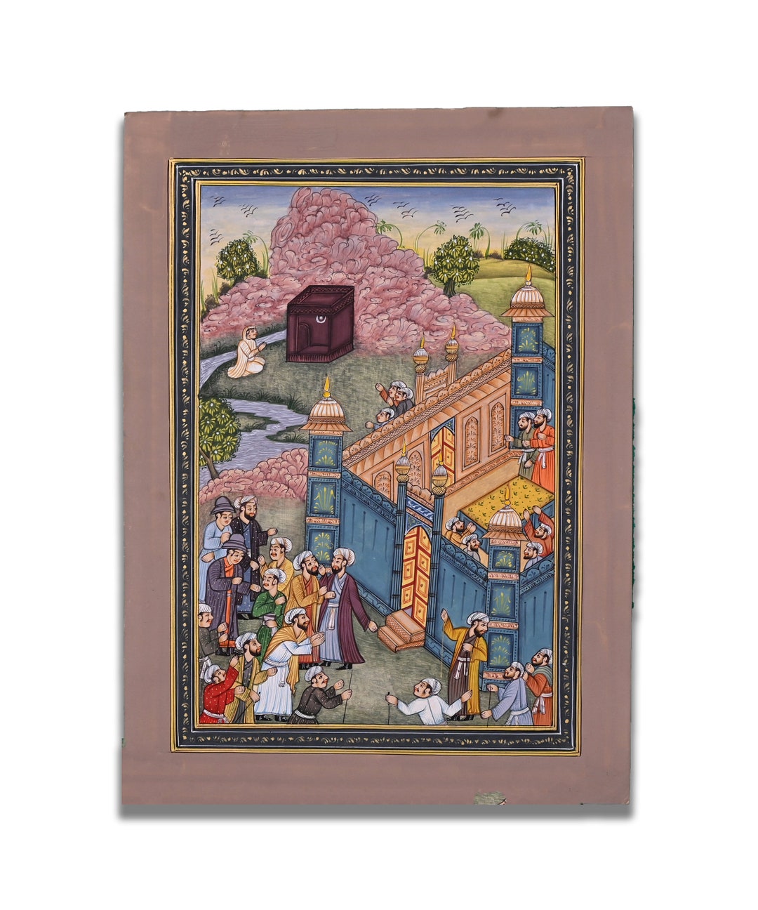Ancient Saudi Kabba Mecca Historical Miniature Painting on Old - Etsy