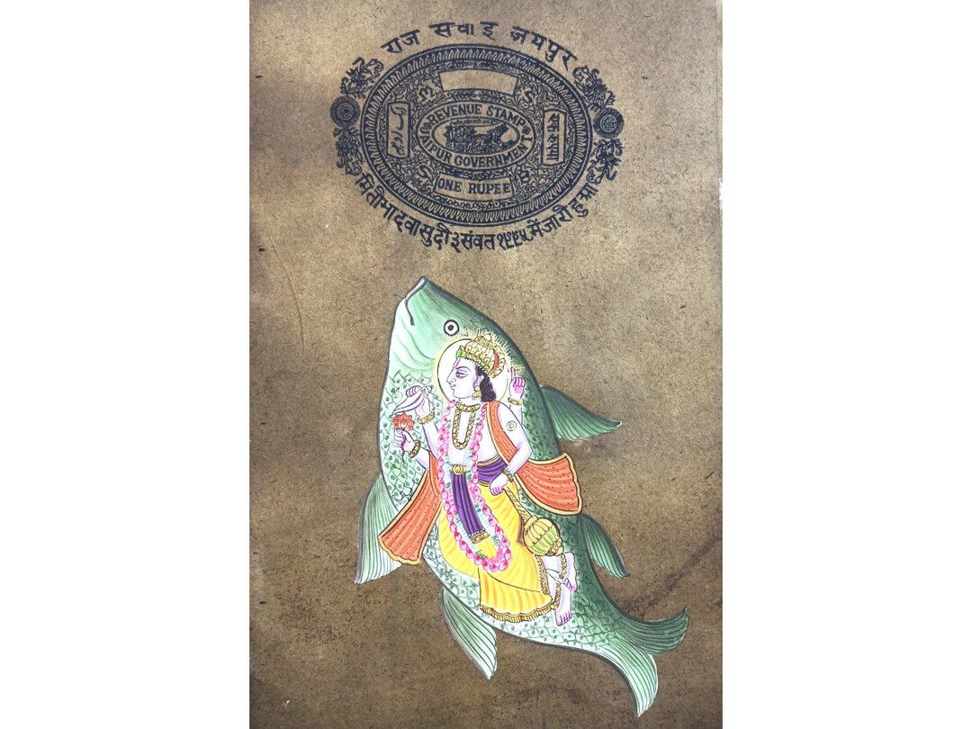 Vishnu Matsya Art Handmade Hindu God Fish Incarnation Avatar - Etsy