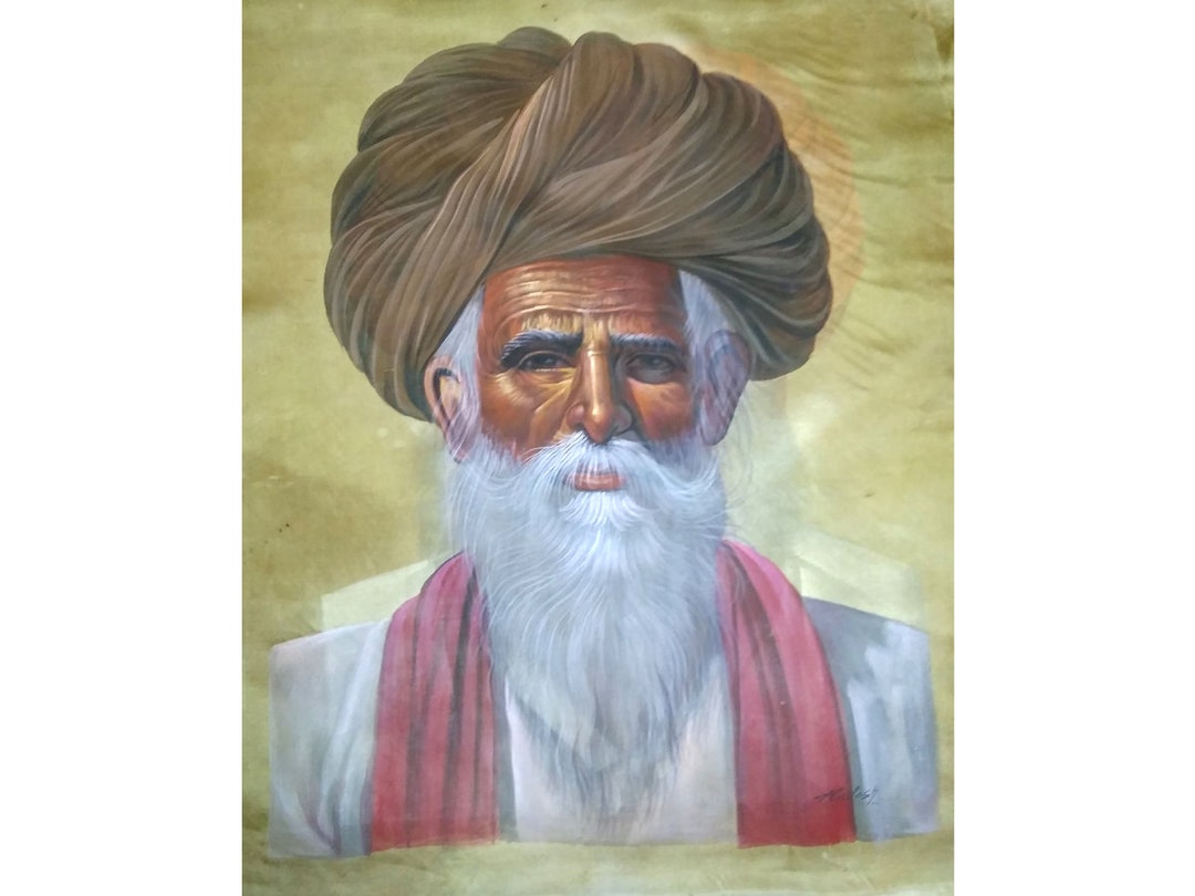 Typical Villager Handmade Portrait Painting With Signature of Artist on ...