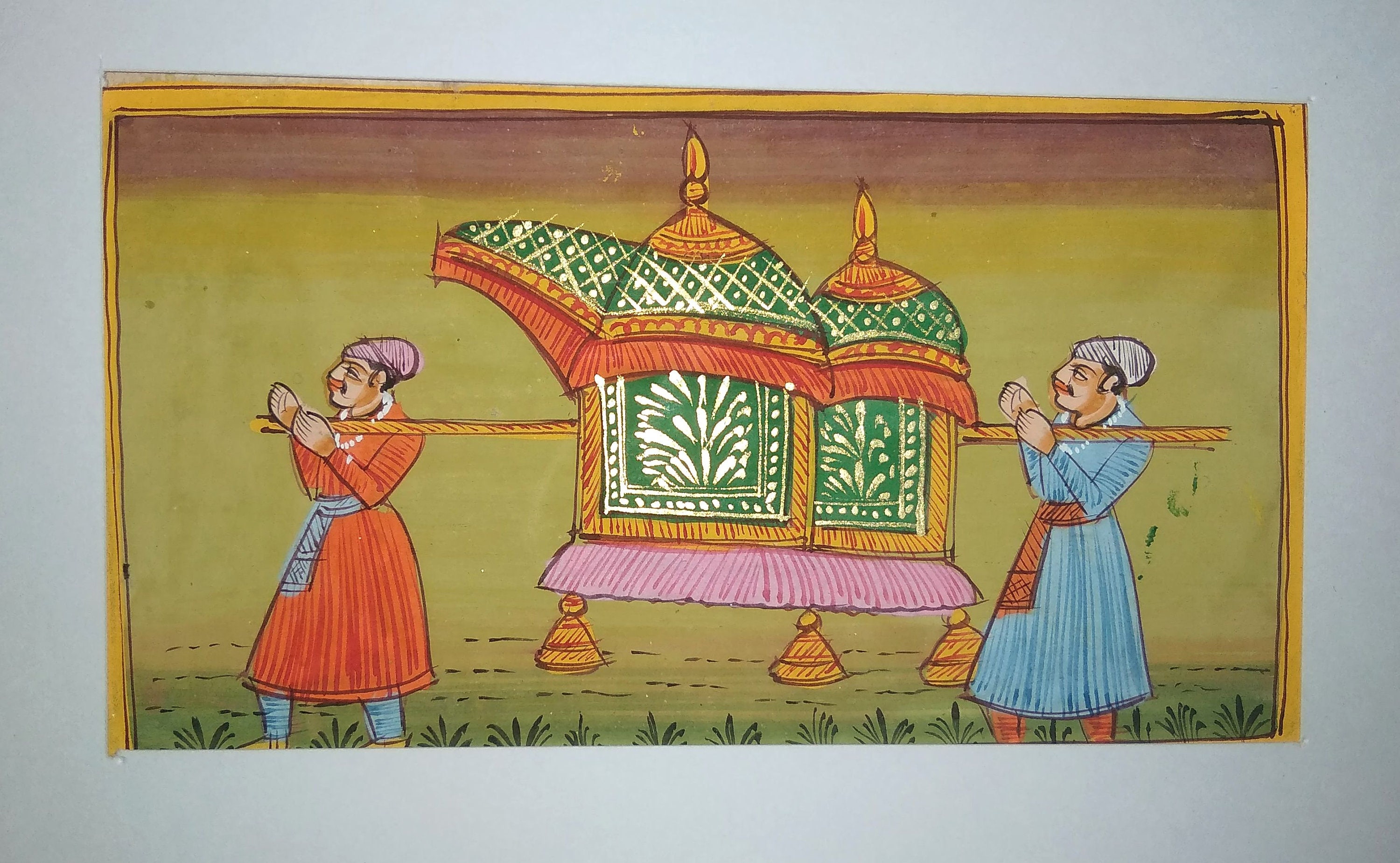 Royal Rajputana Miniature Painting Handmade Maharani | Etsy