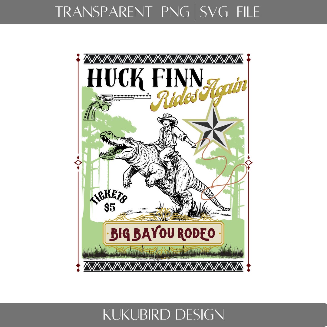 HUCK Finn Rodeo Design File PNG SVG (digital Download) Transparent ...