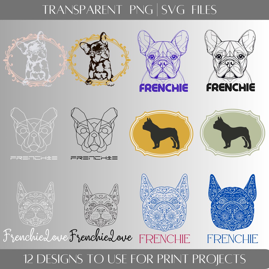 FRENCHIE Love Design File PNG SVG (digital Download) Transparent ...