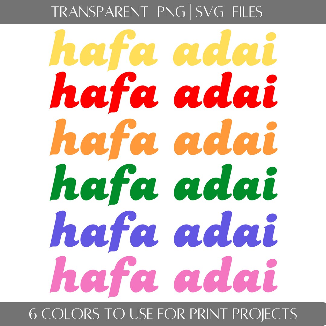 PNG SVG HAFA Adai Guam Greeting Design File, Digital Download ...