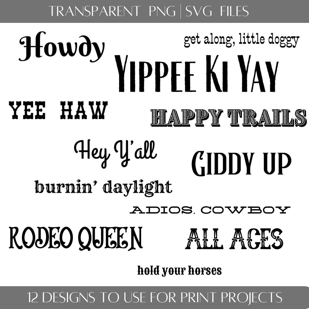 PNG SVG Western Roundup Design File, Digital Download, Transparent ...