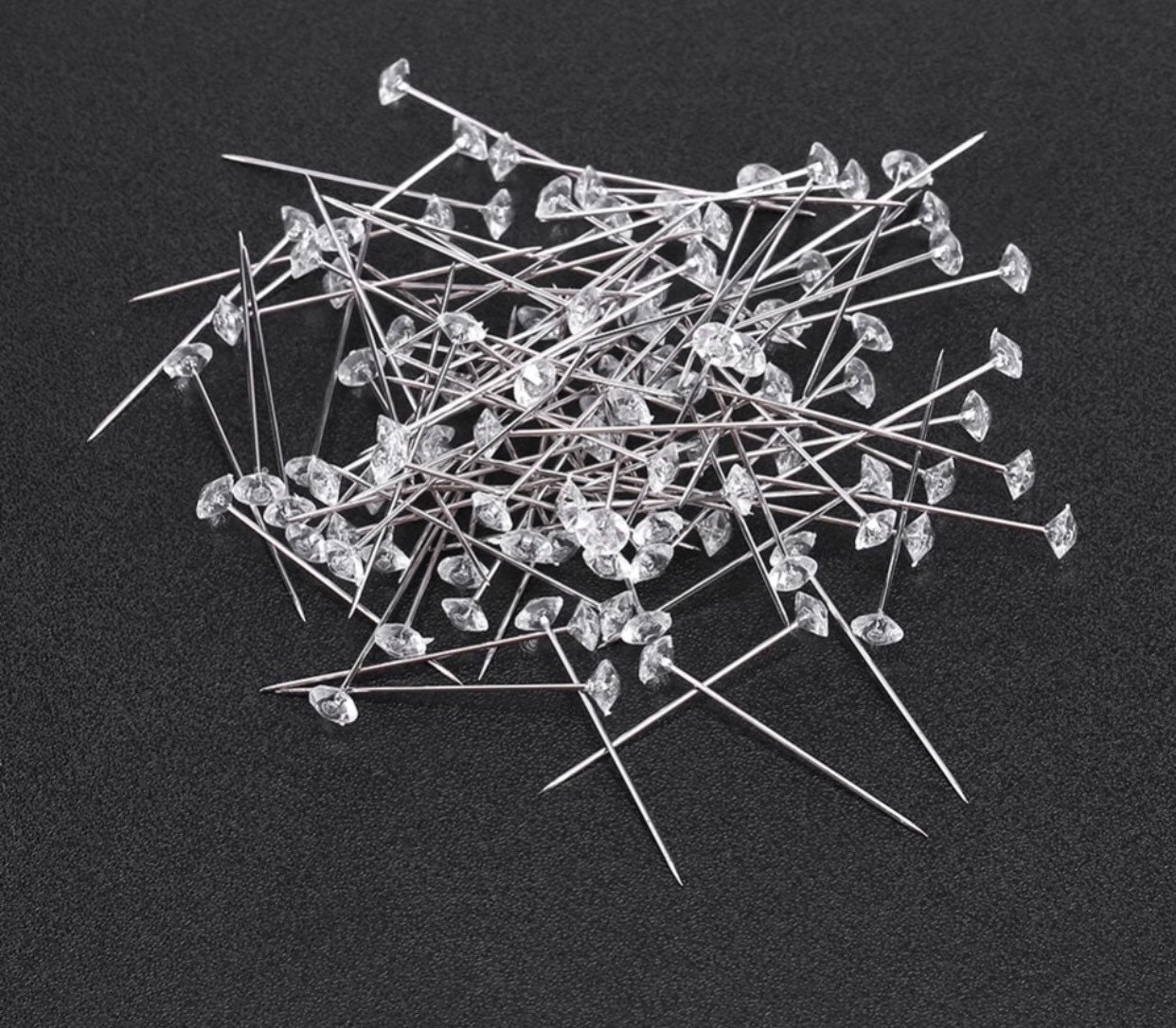 50pcs Rhinestone Head Sewing Pins Stitching Needles Corsages - Etsy