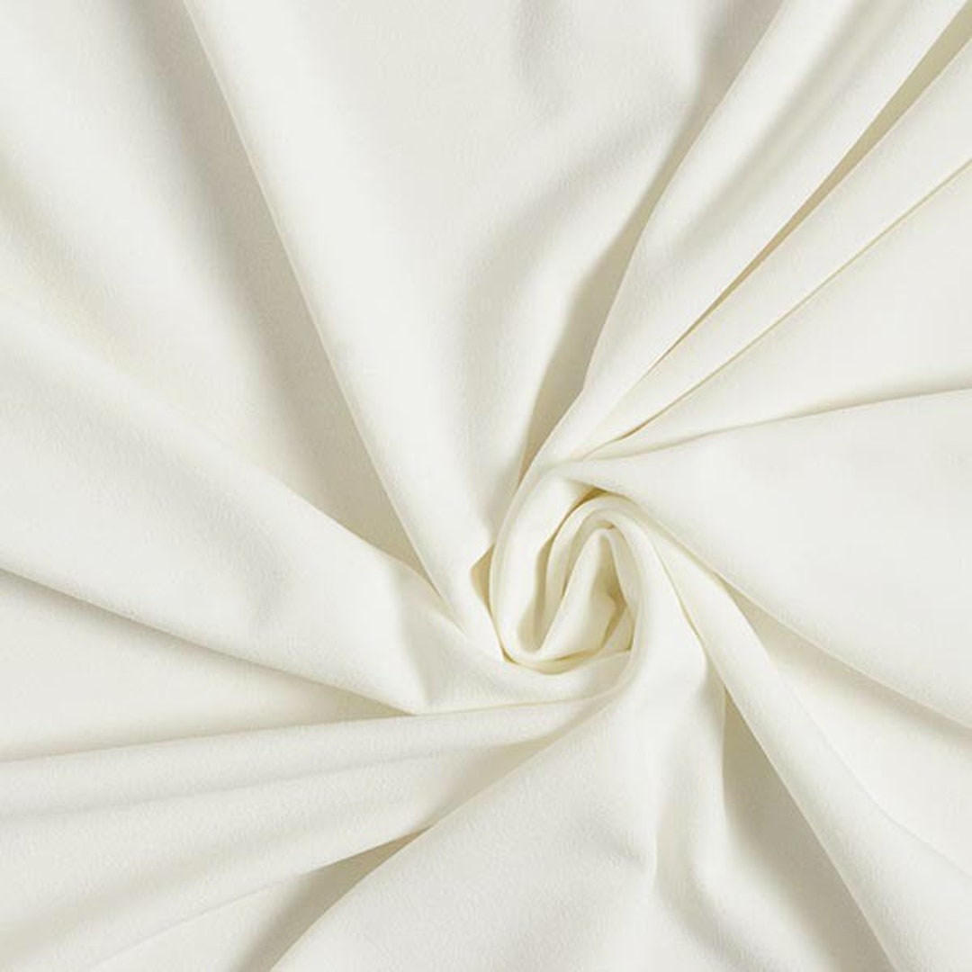 Luxury off White Stretch Crepe Fabric 2 Way Stretch Crepe - Etsy