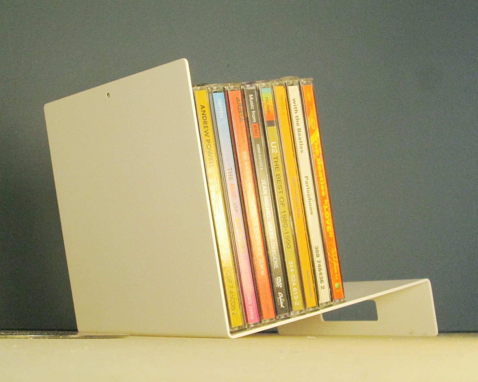 CD Storage Stand For 15 CDs Sloping Rack Organizes Your | Etsy