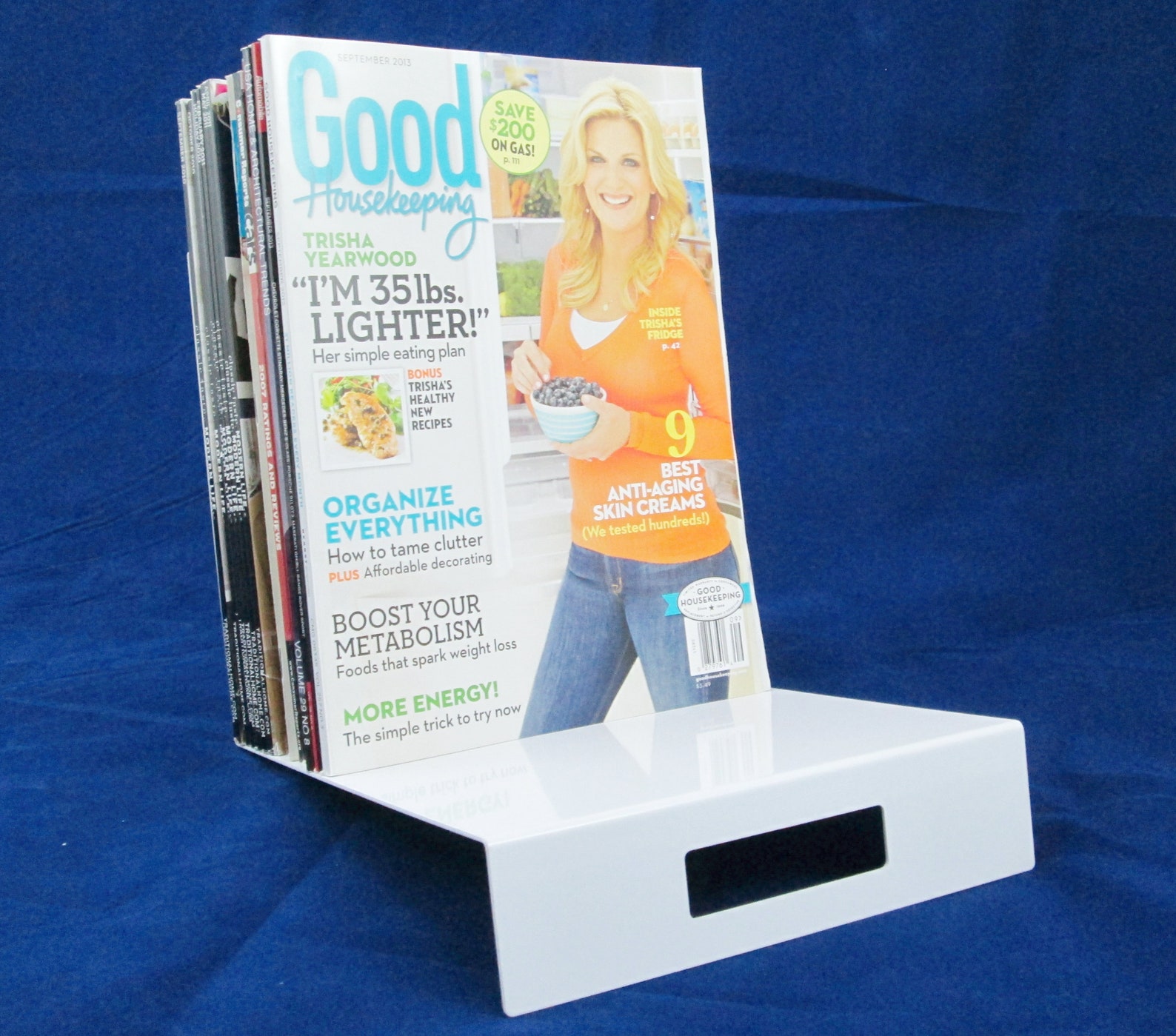 Tabletop Magazine Rack Minimalist Magazine Stand in White - Etsy